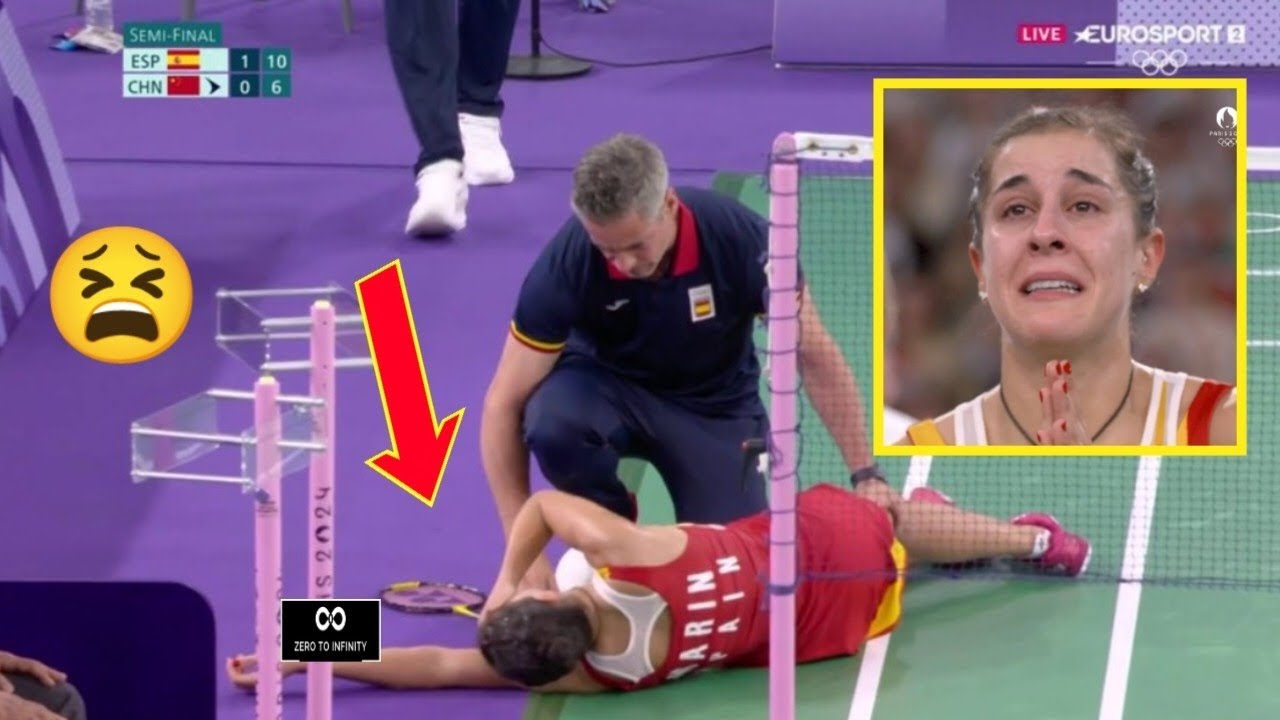 Carolina Marina Olympics 2024 | Carolina Marin crying & retiring with ...