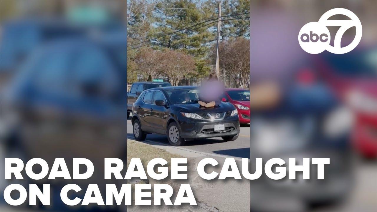 VA woman climbs on car, smashes windshield in road rage incident caught ...