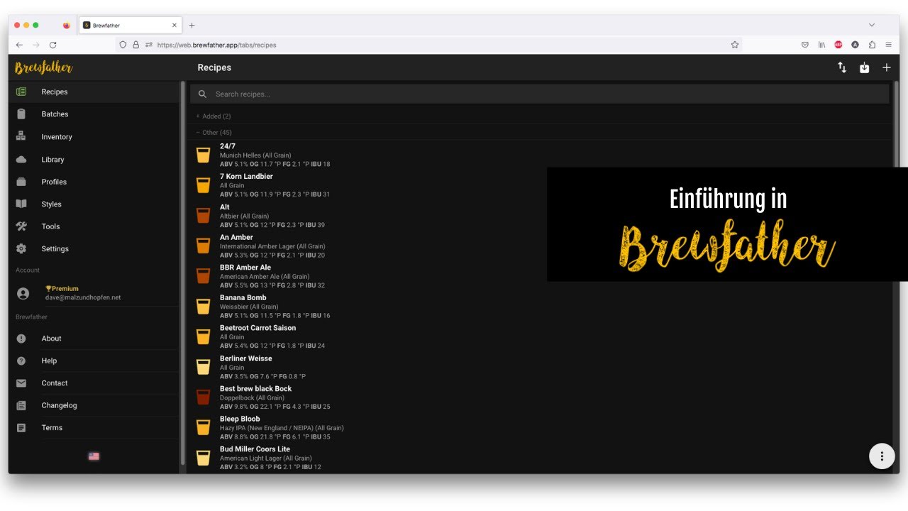 Brewfather Series #1 Einführung und Überblick - YouTube