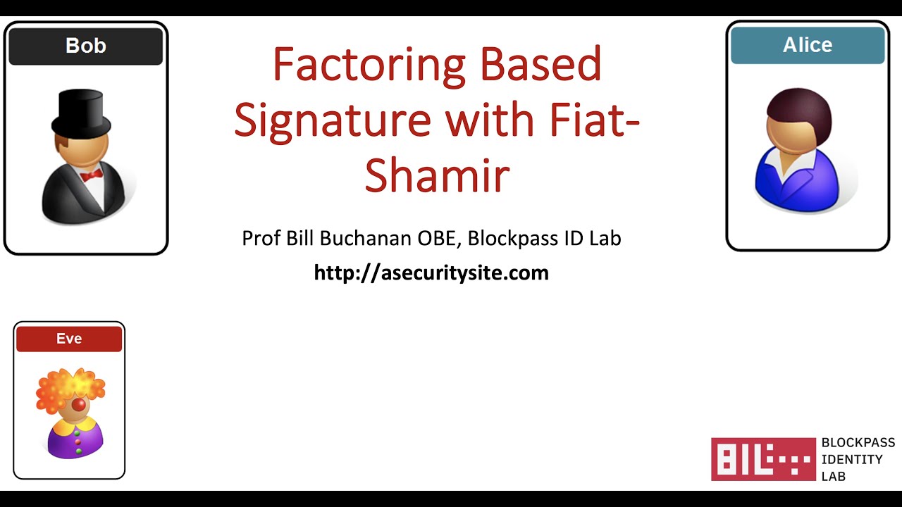 Factoring Based Signature with Fiat-Shamir (Discrete Logs + ECC) - YouTube