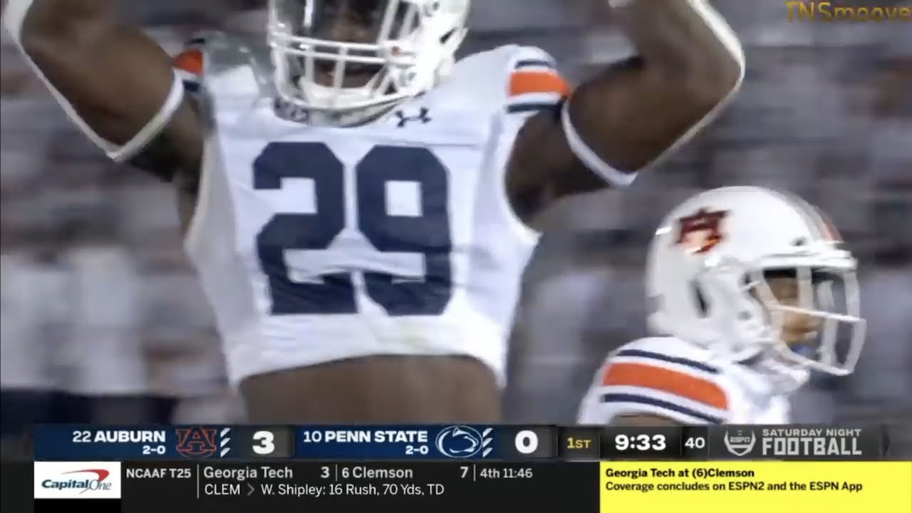 Derick Hall (Auburn EDGE #29) Vs. Penn State 2021 - YouTube