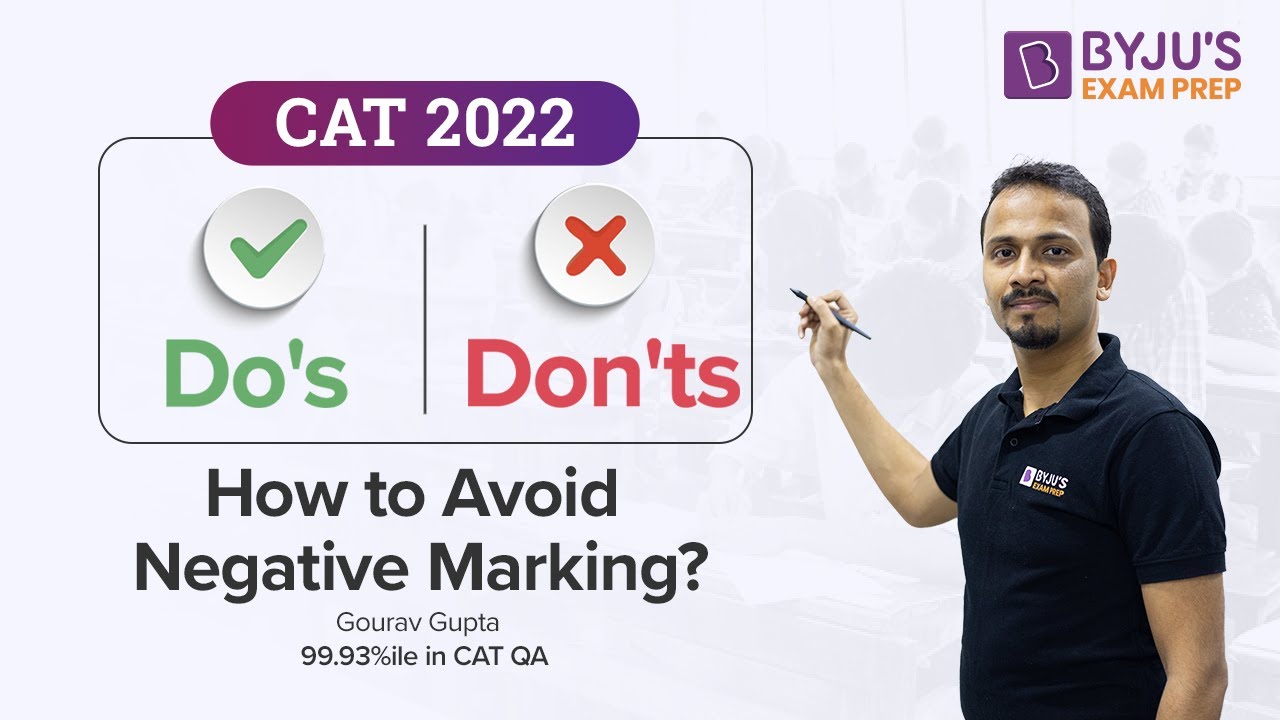 CAT 2022 - Do's and Don'ts | How to avoid Negative Marking? #catexam # ...