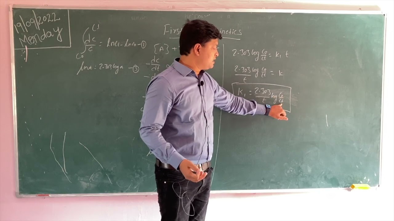 Derivation of first order kinetics - YouTube