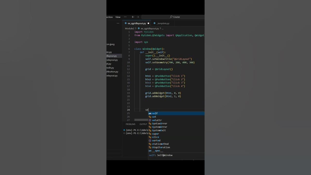 Pyside6 Tutorial Qgridlayout Python Pyside6 Coding Shortsvideo