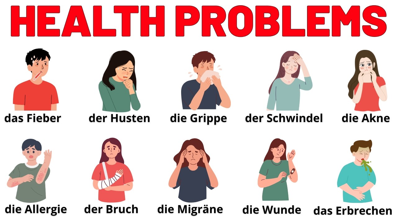 Health Problems in German | Learn German Health Problems - YouTube