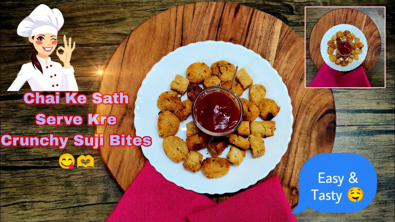 Crunchy Suji Bites Recipe 😋 | Mazzedar Snack | Instant Suji snack - YouTube