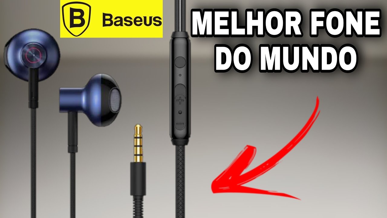 UNBOXING FONE BASEUS COM FIO - MELHOR QUE AIRPODS ? - YouTube
