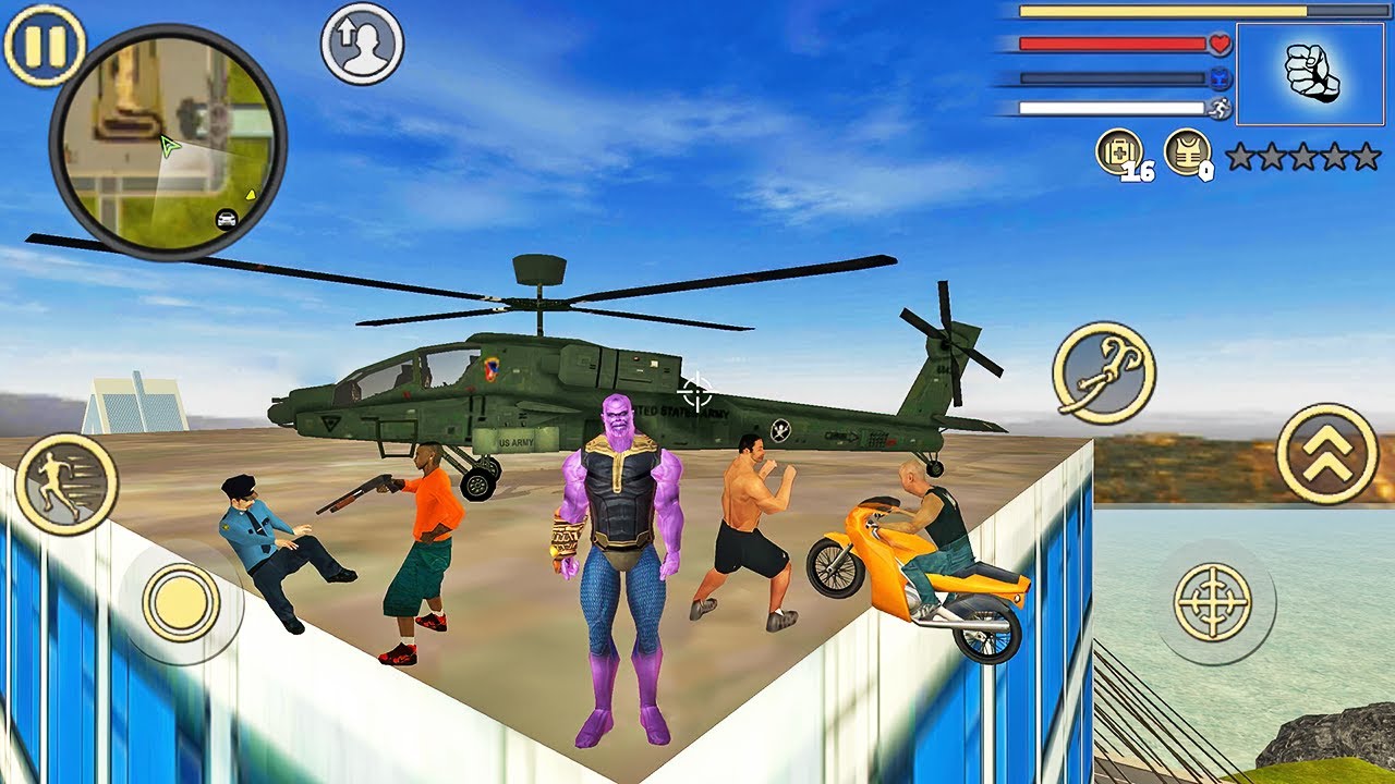 Thanos Rope Hero: Vice Town City Crime Simulator - Android Gameplay ...