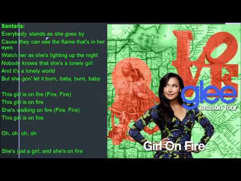 Girl On Fire Glee Lyrics - YouTube