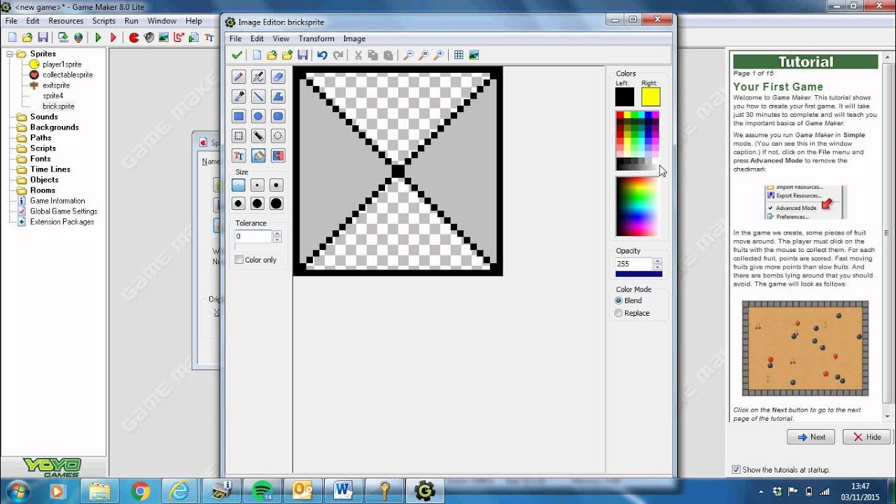 How to make a brick sprite . GameMaker - YouTube