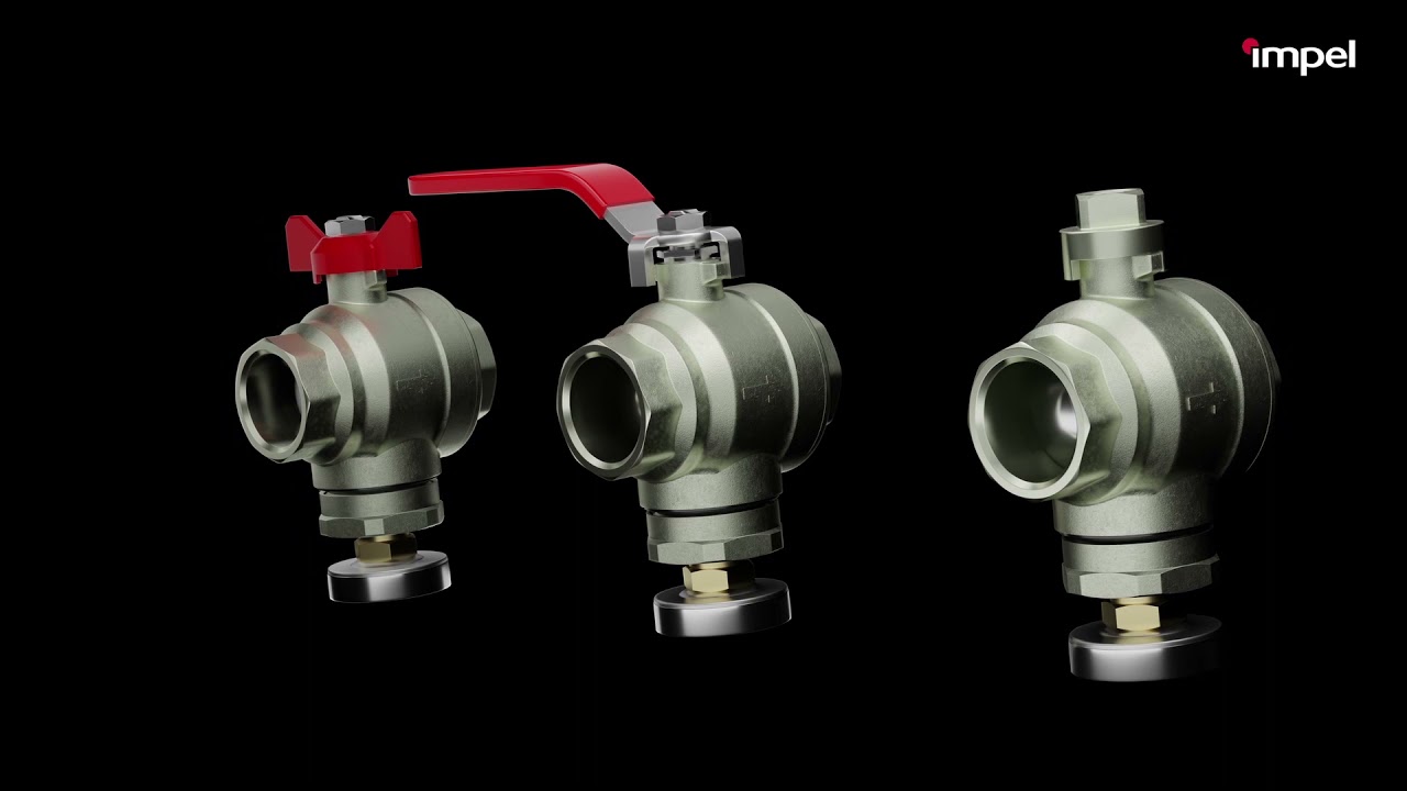 Impel filter ball valve with thermometer - YouTube