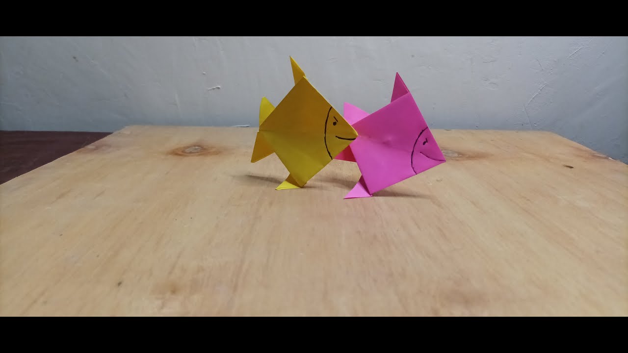 [stop motion] origami fish easy - YouTube