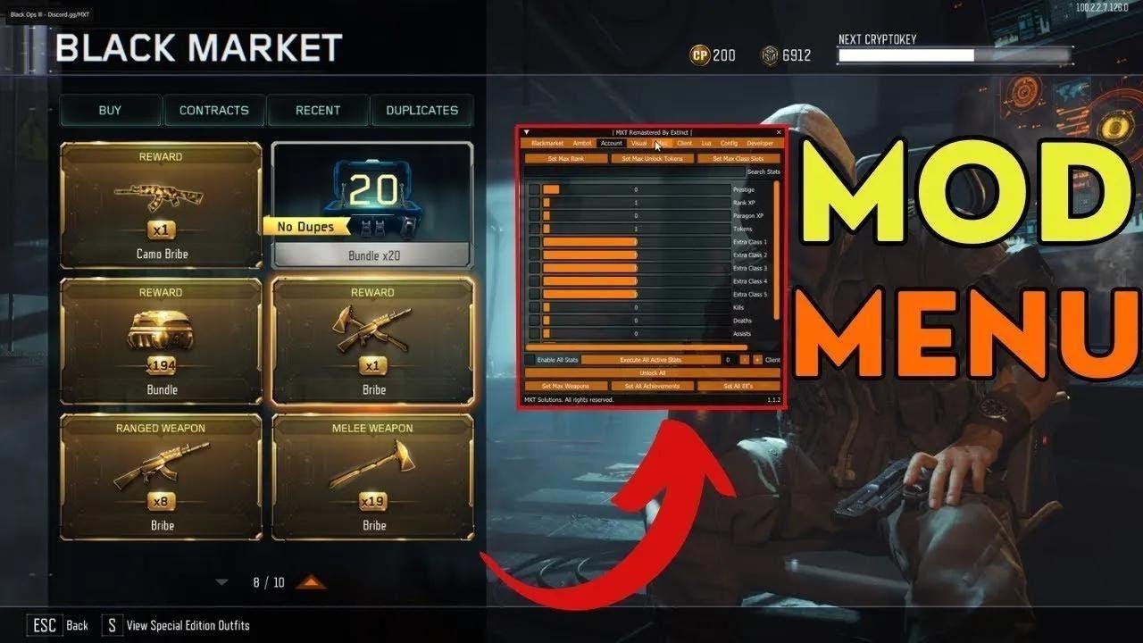 [NEW] BO3 Mod Menu | Update MXT Mod Menu | Black Ops 3 All Unlocked ...
