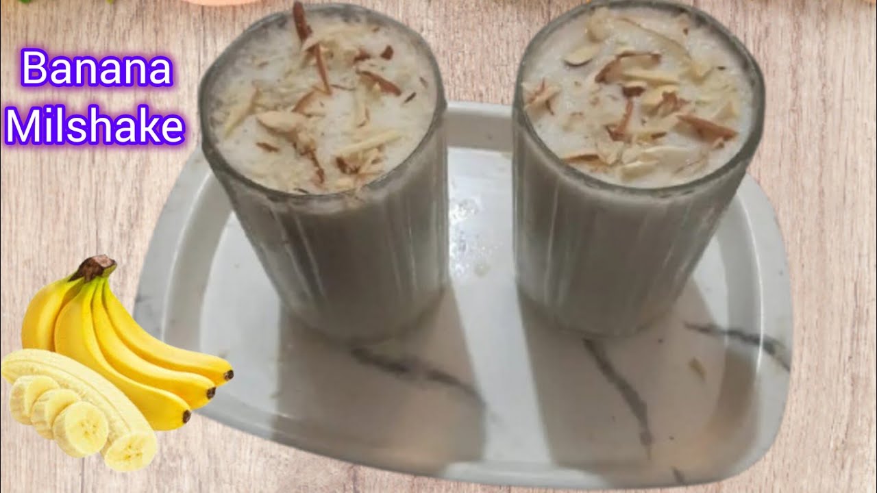 Banna Milkshake Recipe #creativecookingwithswati #bananamilkshakerecipe ...