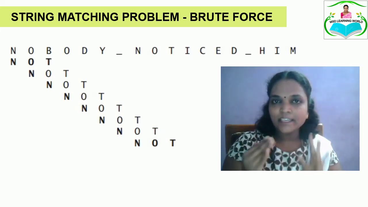 STRING MATCHING BRUTE FORCE YouTube string-matching-brute-force-youtube