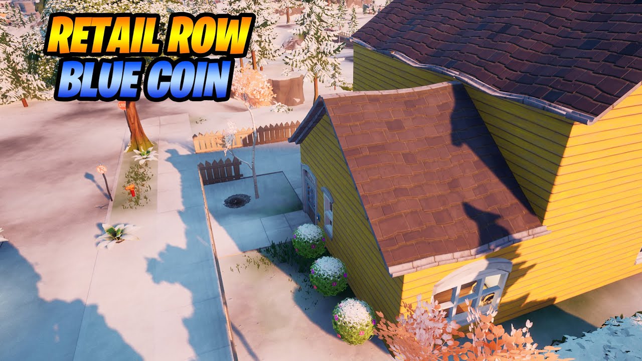 LOCATION OF BLUE COIN AT RETAIL ROW - FORTNITE - YouTube