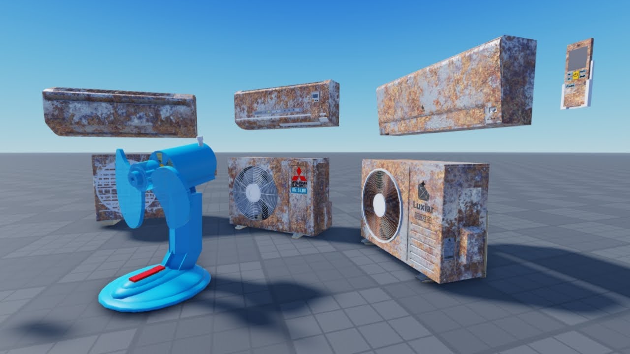 3 Unit Rusty Air Conditioner - YouTube