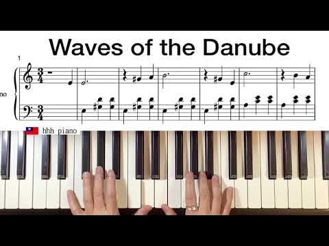 Waves of the Danube 《多瑙河的波浪》 { piano + sheet music } - YouTube