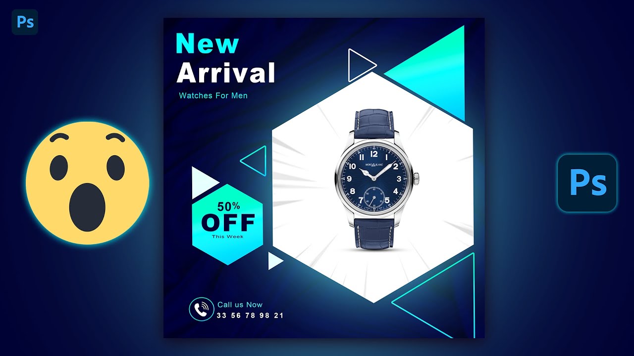 Photoshop Tutorial: Create a Stunning New Arrival Watch Promo Post/# ...
