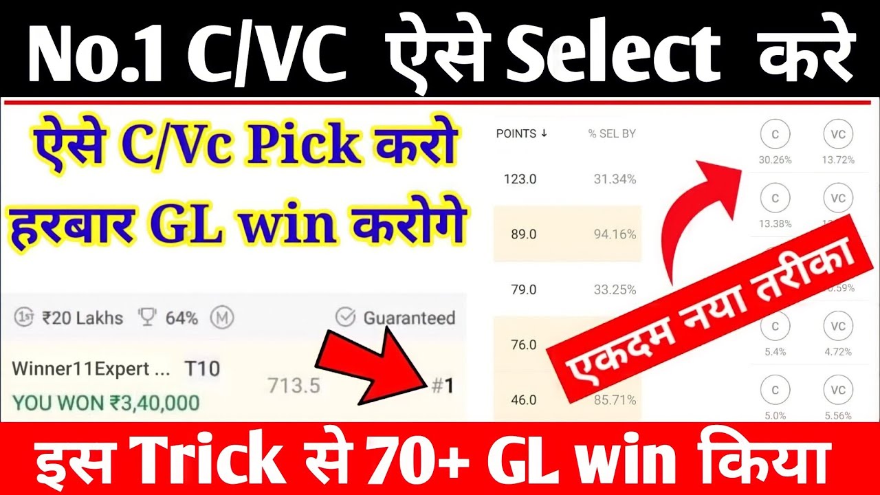How to Win Grand league | GL Team me Captain kaise banaye | how Select ...