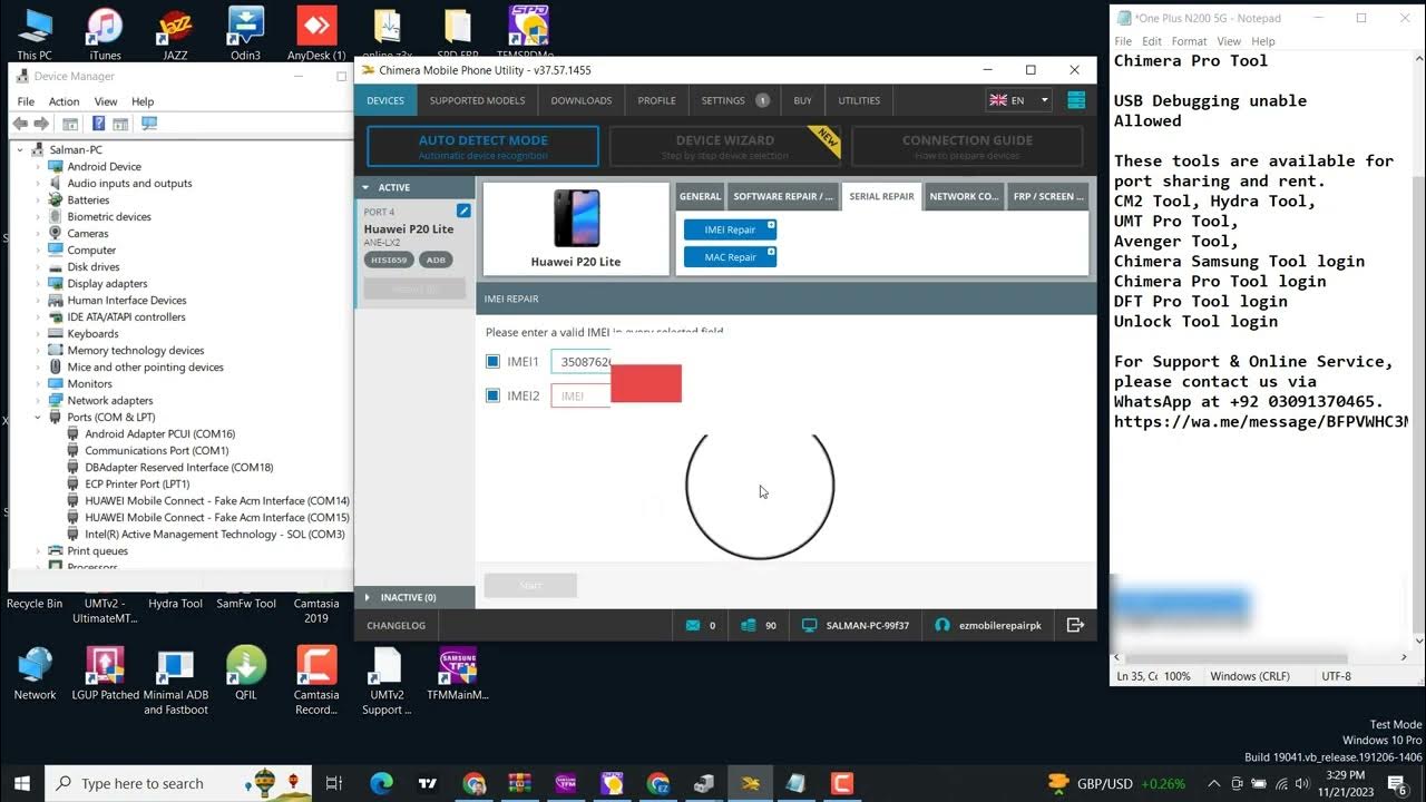 HUAWEI P20 Lite (ANE-LX2) | IMEI Repair, FRP Bypass, Code Pattern Reset with Chimera Pro Tool ...