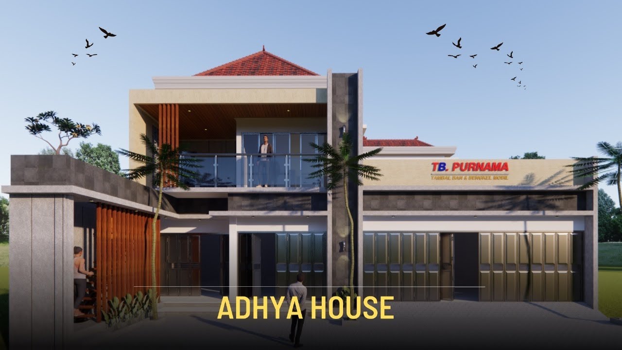 DESAIN BENGKEL MOBIL MODERN DENGAN RUMAH DI ATASNYA - YouTube