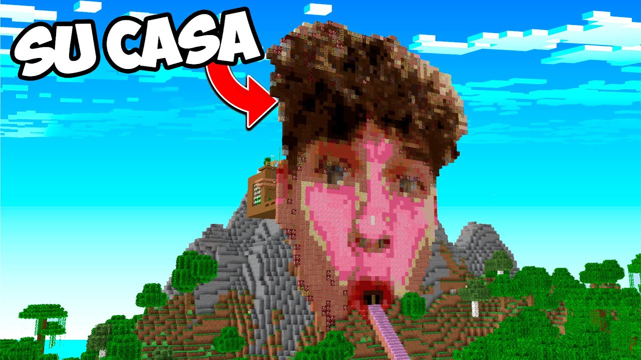 Hice La Casa De Mi Amigo Con Su Cara En Minecraft Youtube