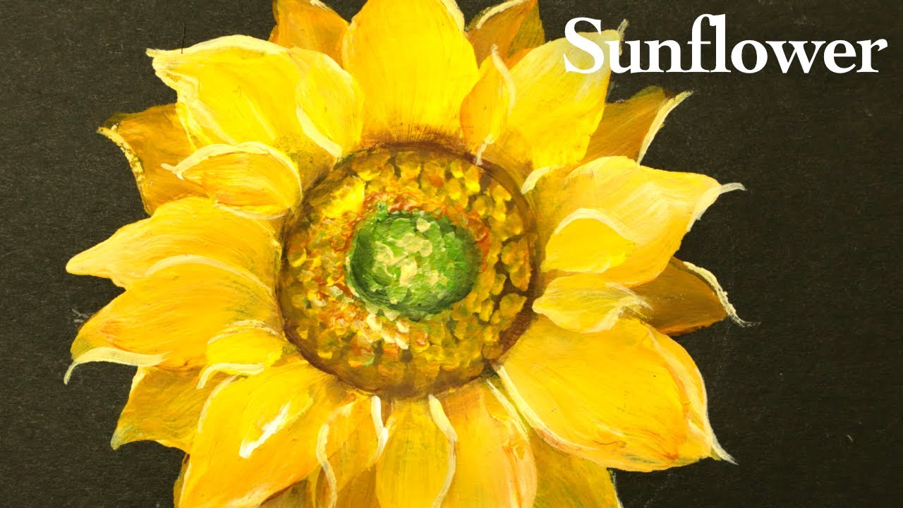 Sunflower acrylic painting tutorial for beginners | One stroke ( in ...
