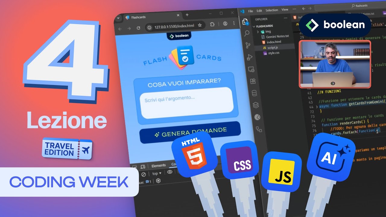 Coding Week 2025 - Lezione 4 - Creiamo l'app Flashcards AI - YouTube