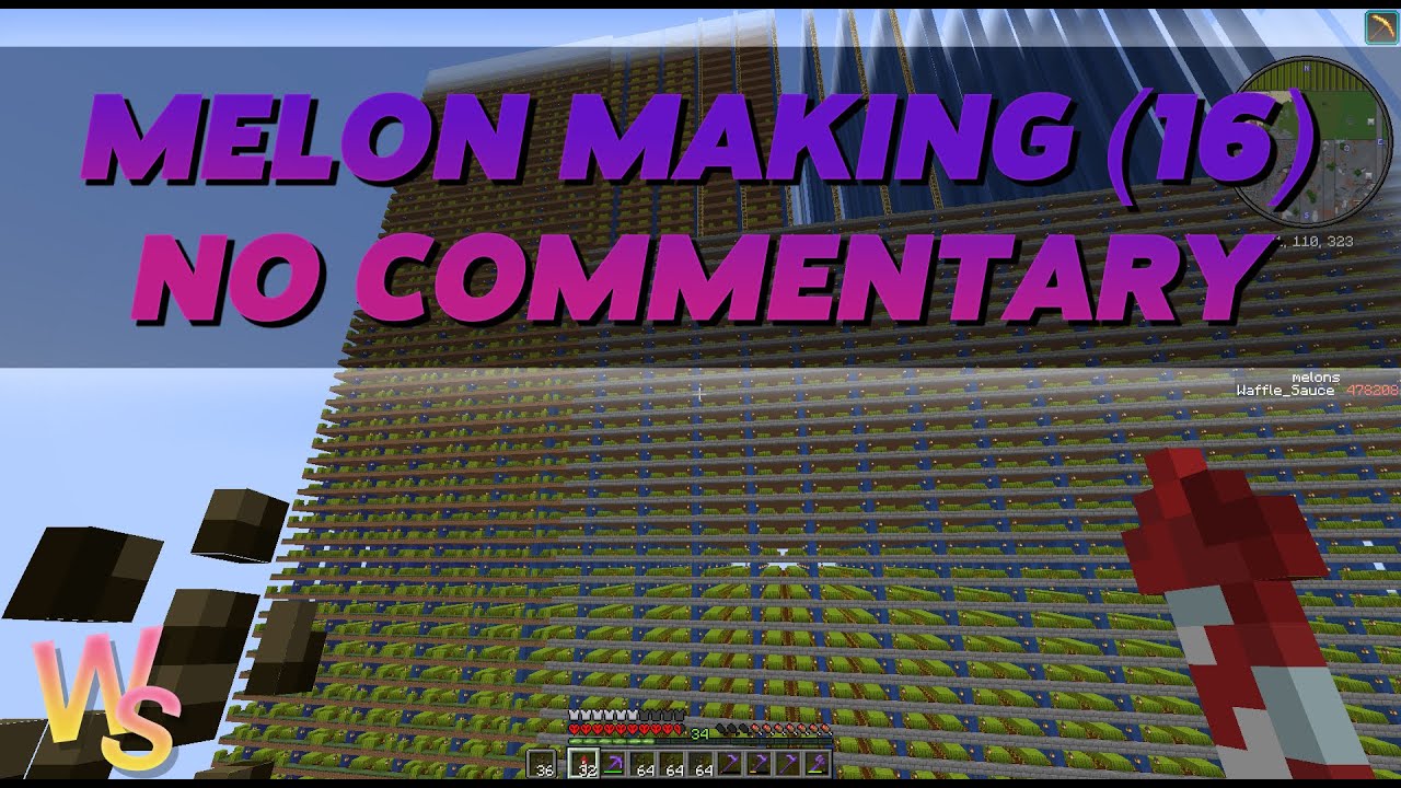 Survival Minecraft Series : Melon Farm Making [60fps] (16) - YouTube