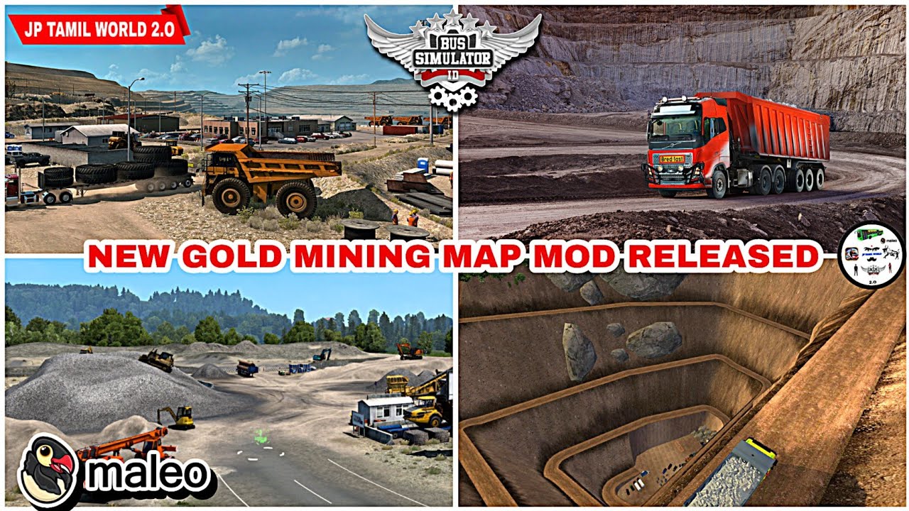 🤯New gold mining map mod for bus simulator indonesia released🥵 - YouTube