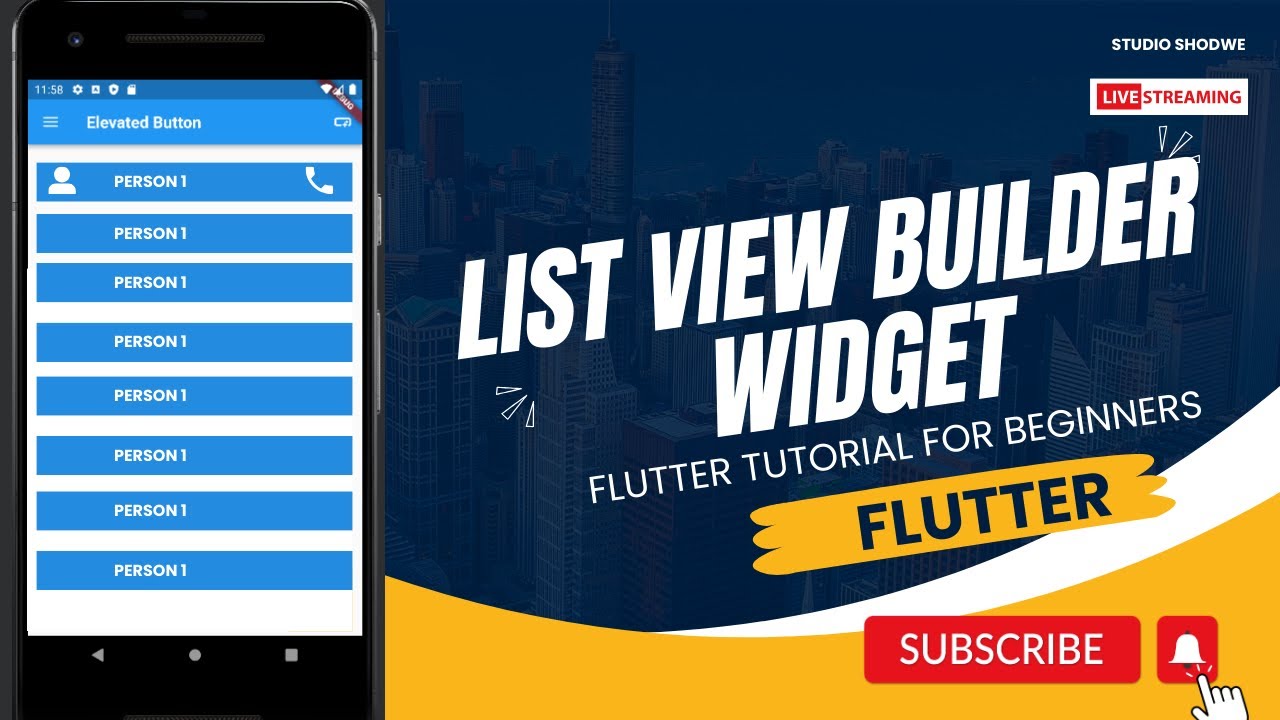 ListView Builder Widget in Flutter || flutter tutorial for beginners. - YouTube