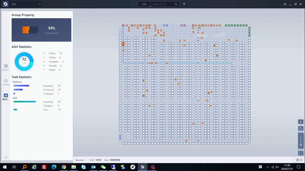 Hikrobot Mobile Robot - Robot Control System (RCS) Simulation video ...