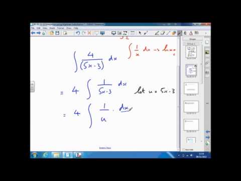 Integration by algebraic substitution 1st example - YouTube