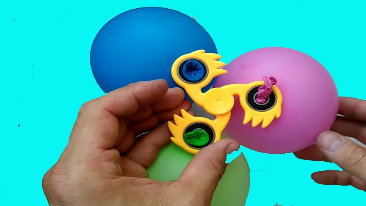 Awesome balloon tricks. Spinner Fidget with ballons. - YouTube