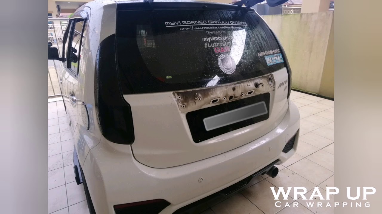 Perodua Myvi Icon Carbon Fiber 6D Trunk Wrap (Panda) - YouTube