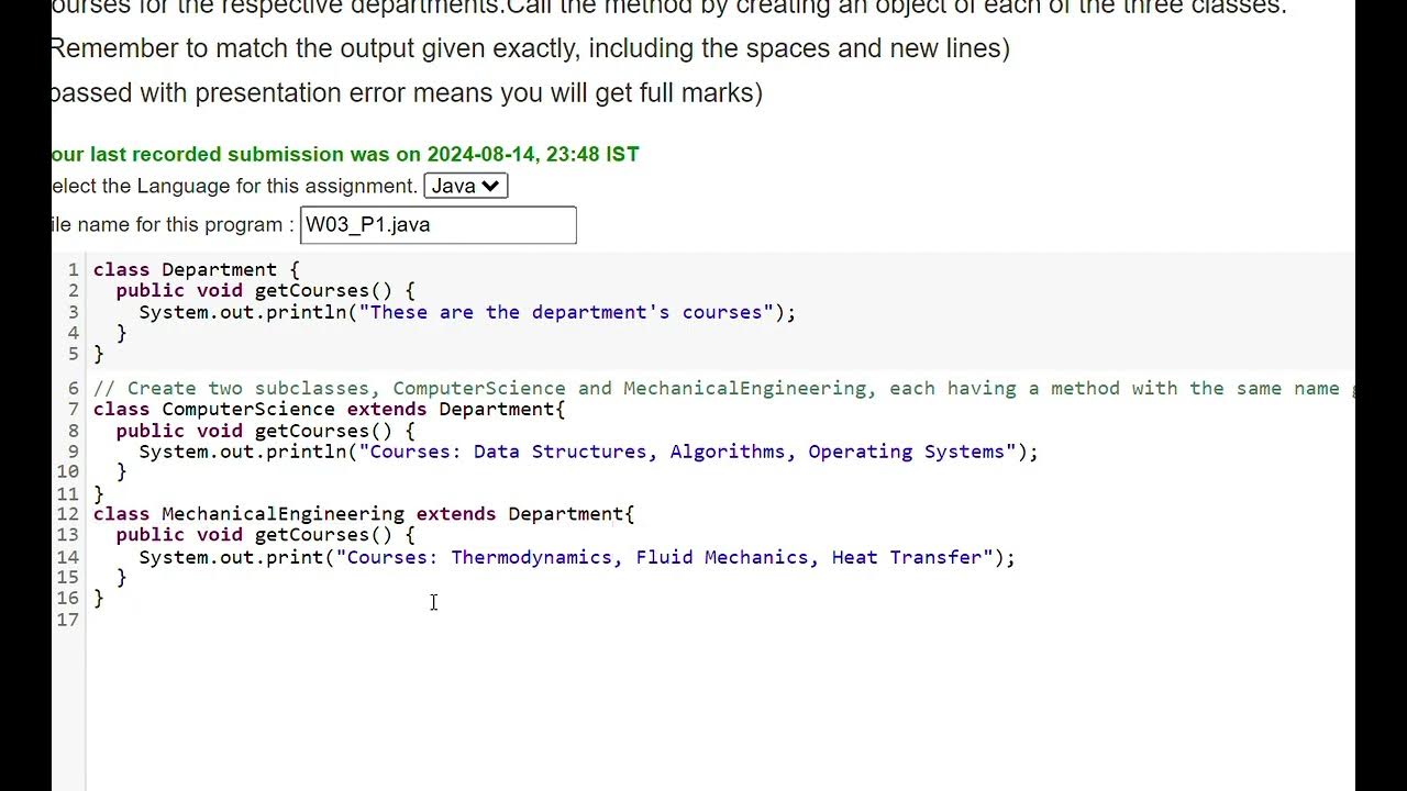 NPTEL Week 03 | Programming Assignment 1 | Programming in Java - YouTube