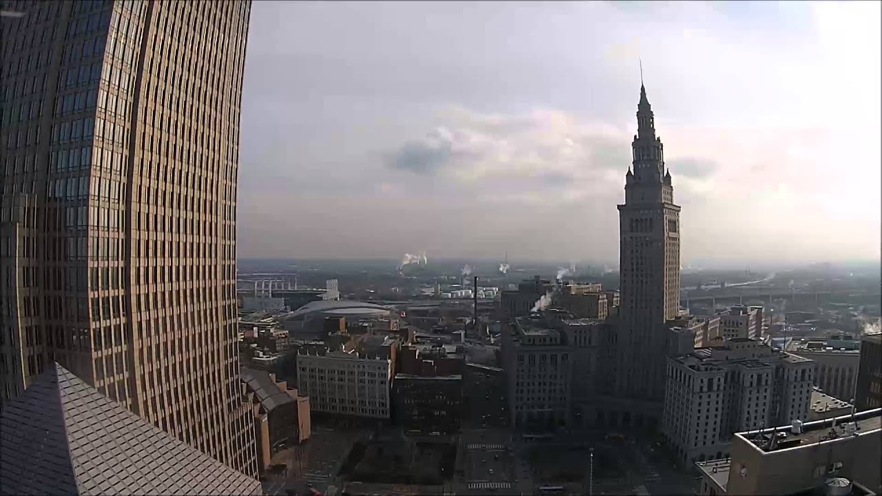 Public Square Downtown Cleveland by Drone HQ - YouTube