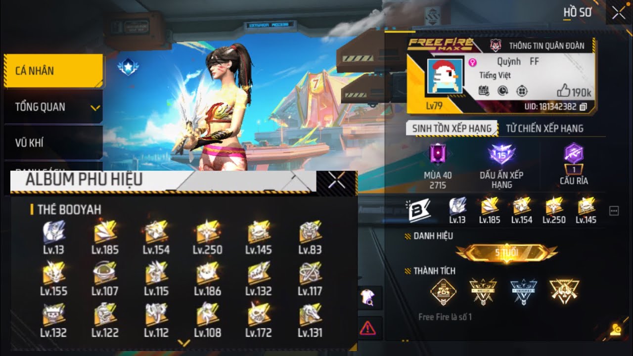[Free Fire] Acc Của Quỳnh FF Có Gì Vip ? - YouTube