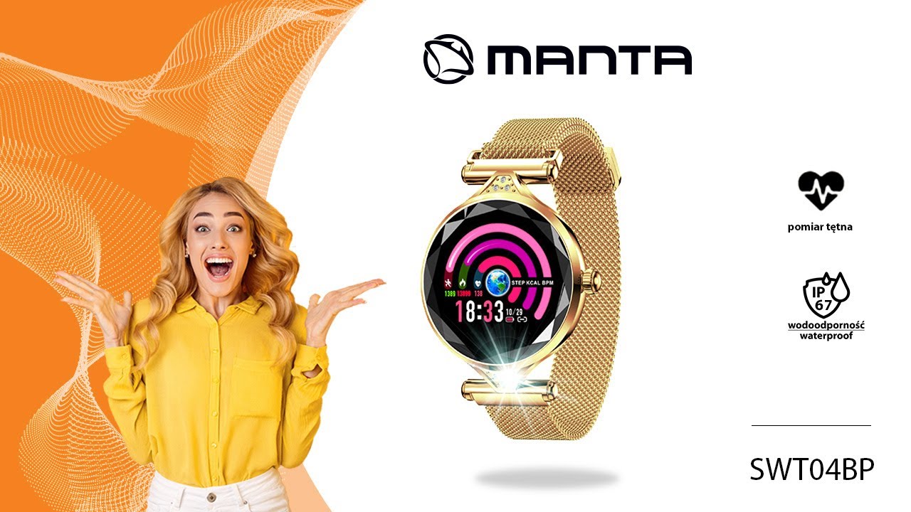 Biżuteryjny Smartwatch Manta SWT04BP - prezentacja produktu - YouTube
