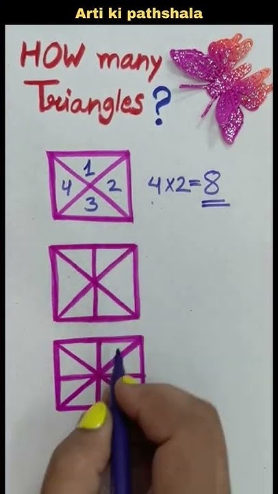 🤔How Many Triangles Are There? Learn Easiest trick to count Triangles ...