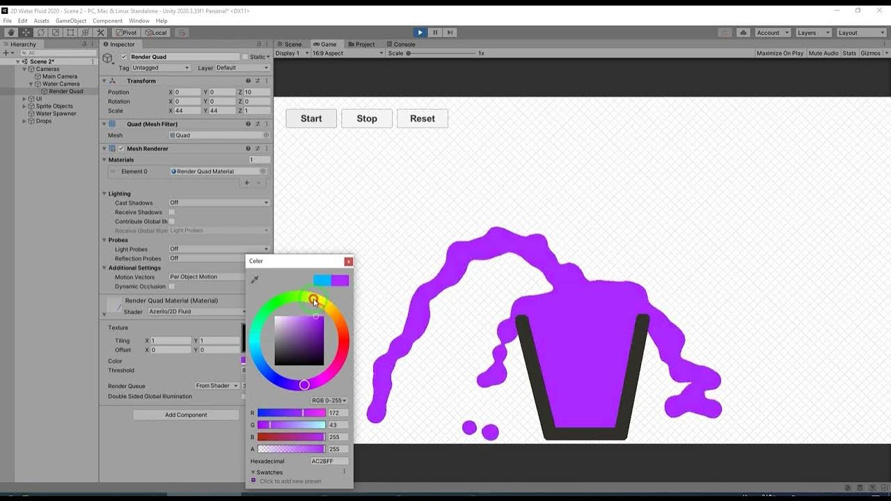 2D Water Fluid for Unity - YouTube