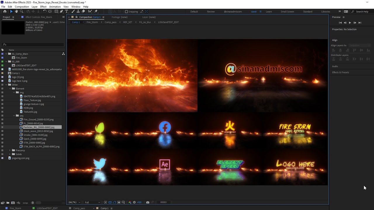 Fire Storm Logo Reveal After Effects Tutorial - YouTube