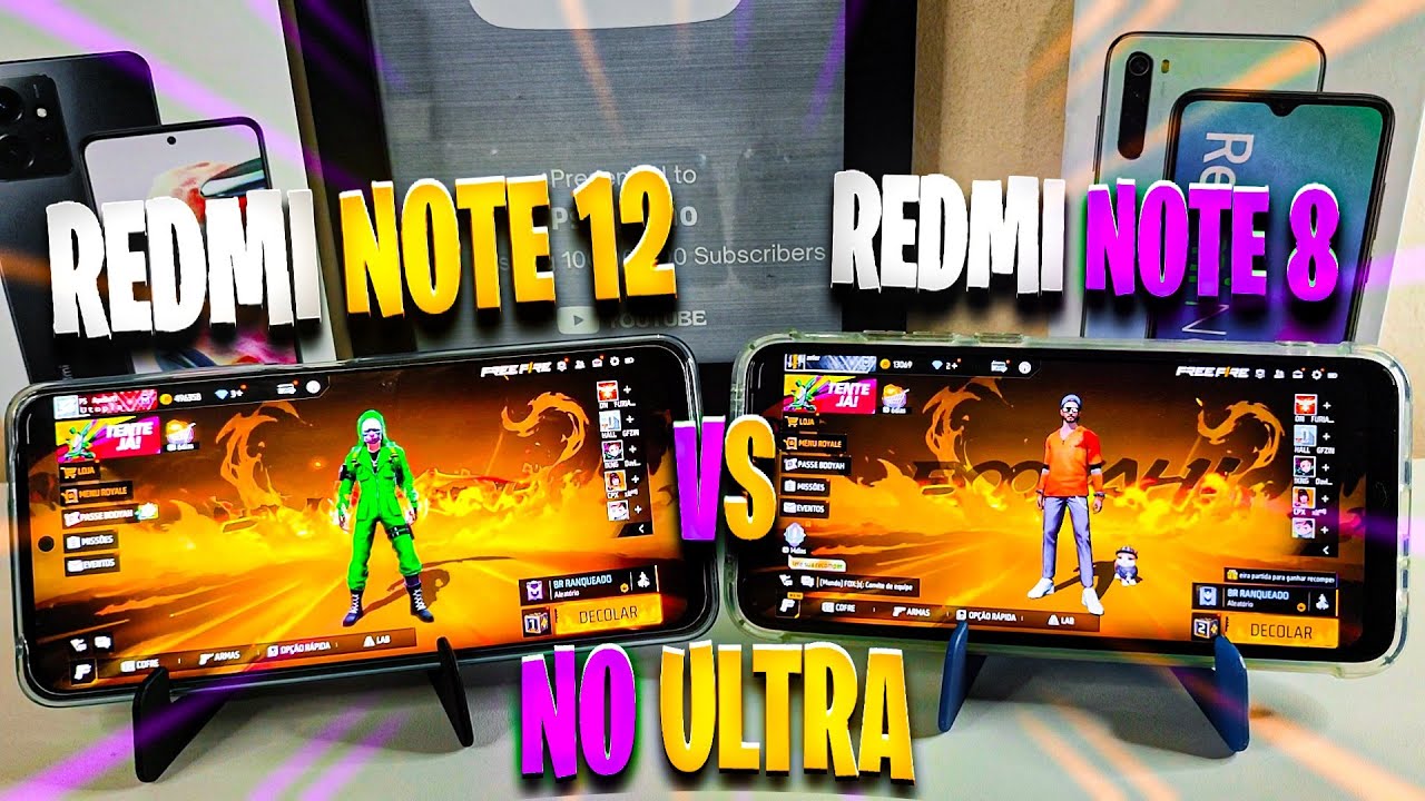 REDMI NOTE 12 vs REDMI NOTE 8 FREE FIRE NO ULTRA MÁXIMO DESEMPENHO 📱 Qual e o Melhor? - YouTube