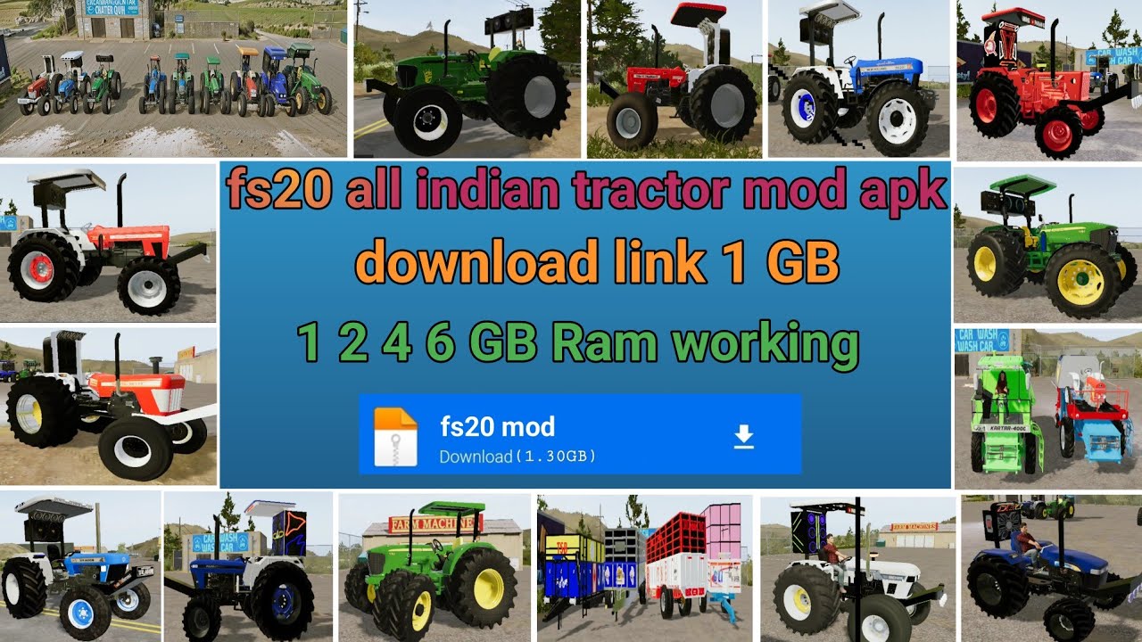 fs20 all indian tractor mod // all tractor 🚜 // download link #fs20 ...