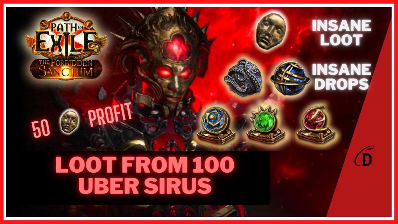TANKING UBER SIRUS METEORS - LOOT FROM 100 UBER SIRUS - Path of Exile 3 ...