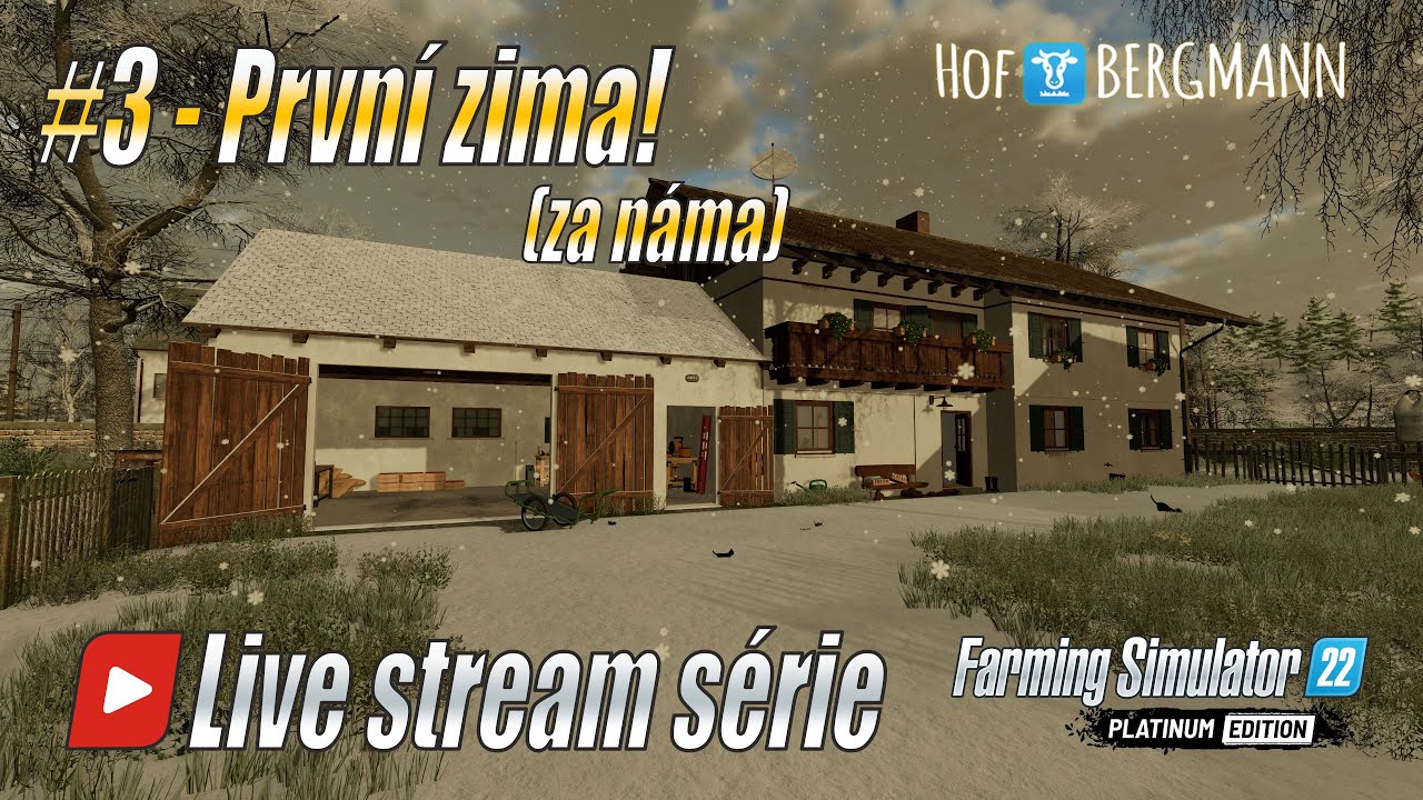 ️ #03 - První zima (za náma)! - Live stream série na mapě Hof Bergmann ...