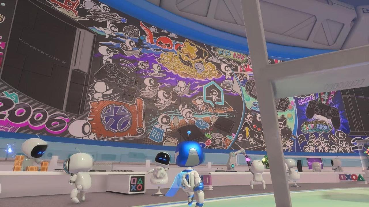ASTRO's PLAYROOM Complete Mural and Artefacts - YouTube