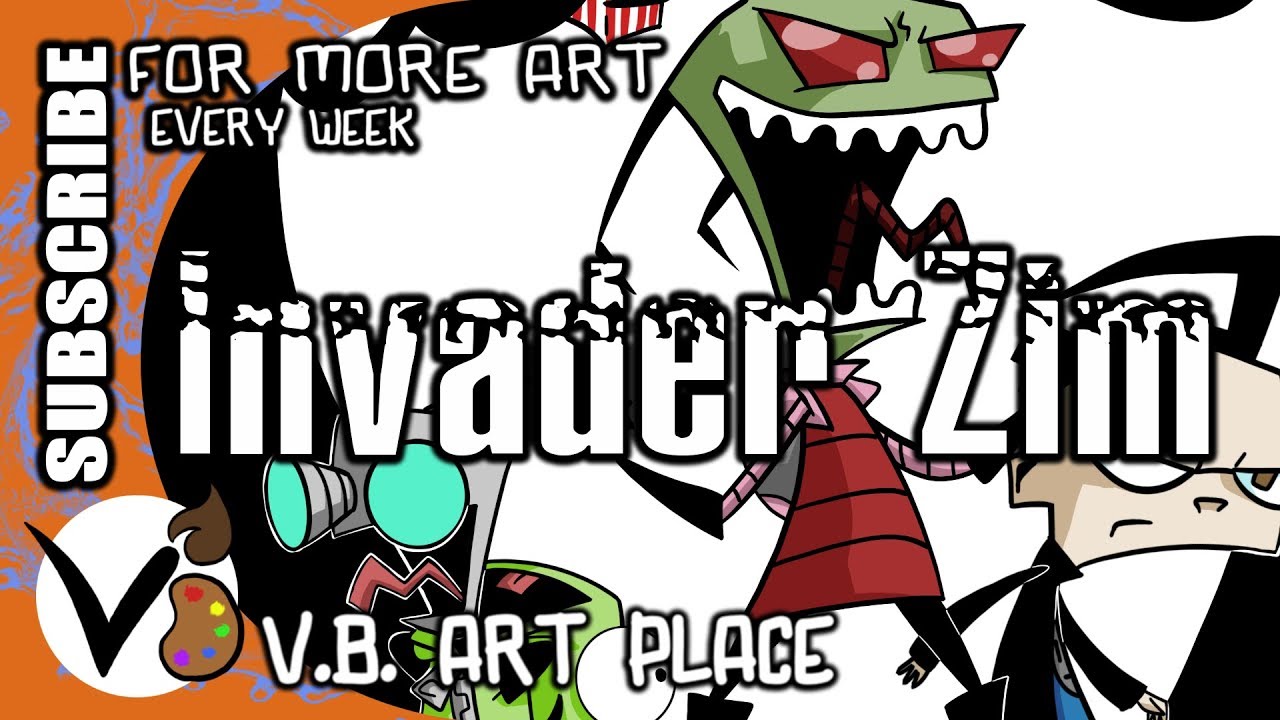 Invader Zim - Time Lapse #51 (digital) - YouTube