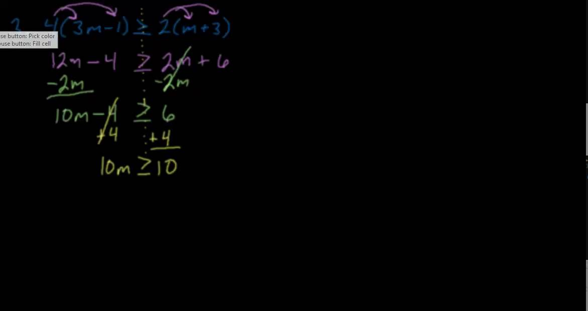 Solving Equations and Inequalities Variables Both Sides - YouTube